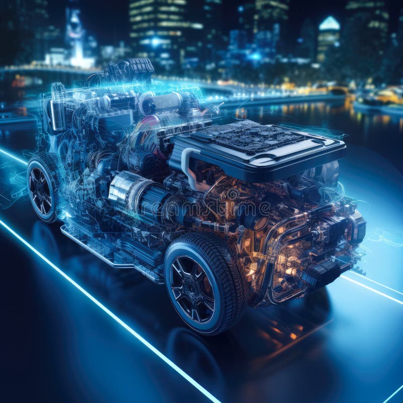 Fuel-efficient Technologies Featured in a Hybrid Engine Stock ...