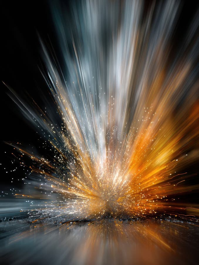 Fuel Explosion Creates a Dynamic Abstract Display with Motion Blur and ...