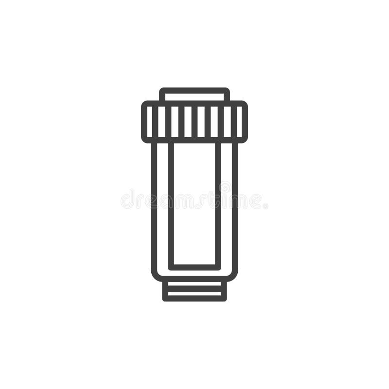 Fuel Filter Icon. Simple Line Drawing of a Direct Fuel Filter. Isolated ...