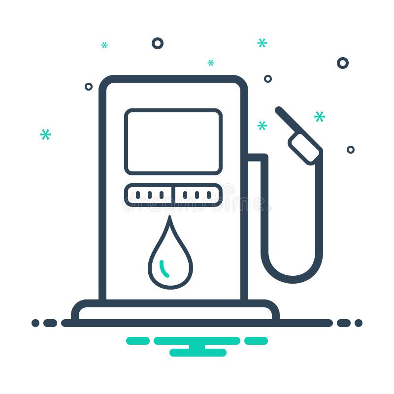 Black Mix Icon for Fuel, Station and Gasoline Stock Vector ...