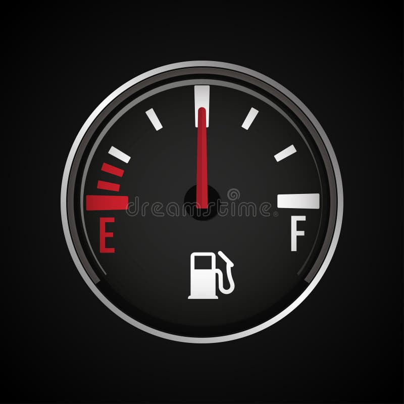 Fuel Gauge Icon. Gasoline Indicator Stock Vector - Illustration of ...