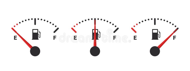 Fuel Gauge Icons. Gasoline Indicator. Fuel Indicator Concept Stock ...