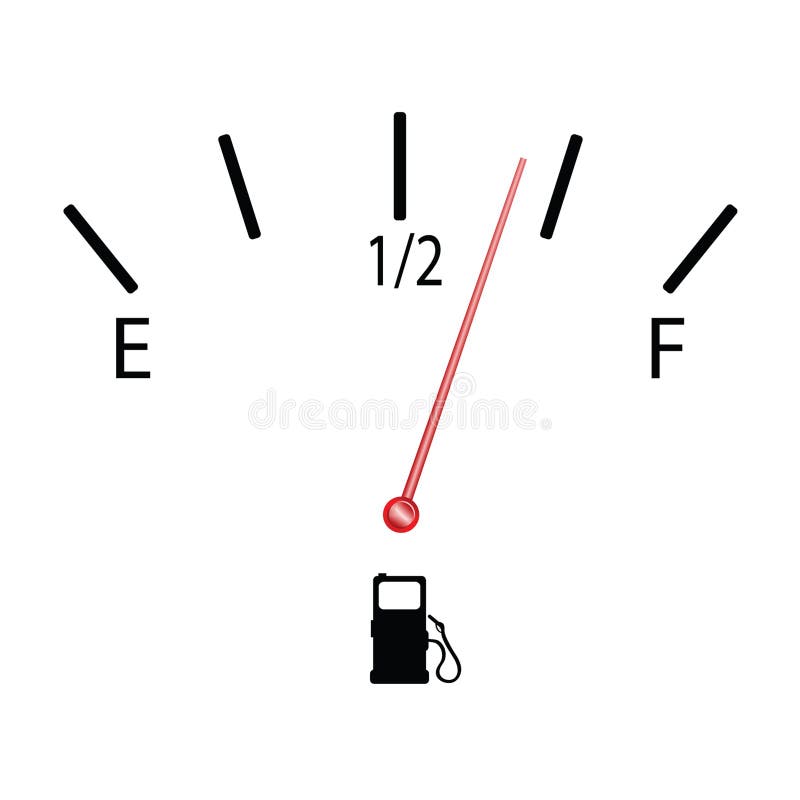 Fuel Gauge With Symbol Vector Illustration Stock Vector - Illustration ...