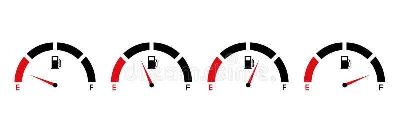 Fuel Gauge Vector Indicator. Gasoline Indicator Symbol Stock Vector ...