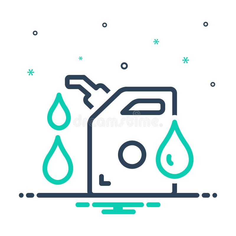 Mix Icon for Fuel, Benzine and Station Stock Illustration ...