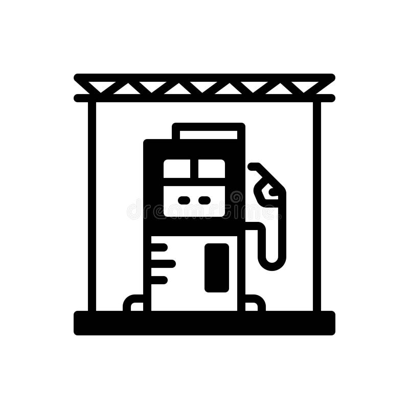 Black Solid Icon for Fuel, Gas and Nozzle Stock Vector - Illustration ...