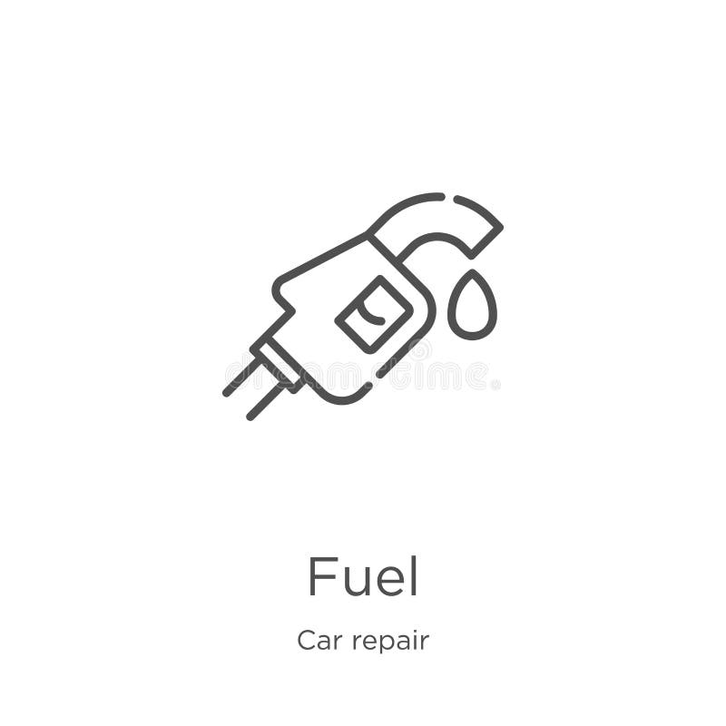 Fuel Icon Vector from Motor Sports Collection. Thin Line Fuel Outline ...