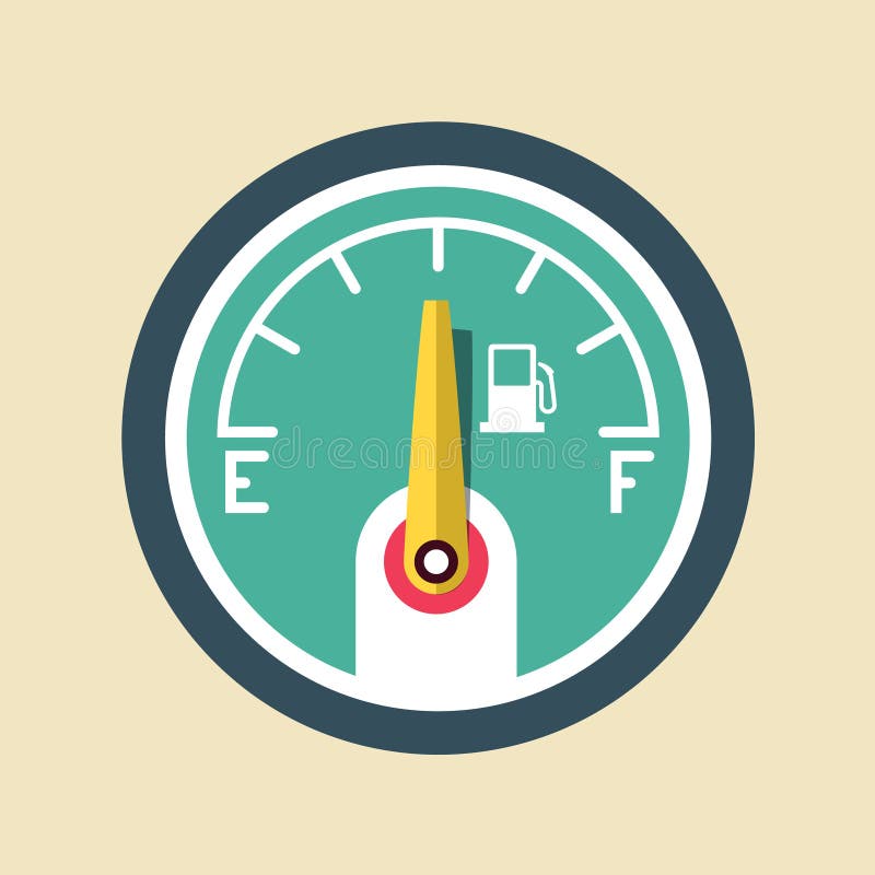 Fuel Icon. Gasoline Dashboard Symbol Stock Vector - Illustration of ...