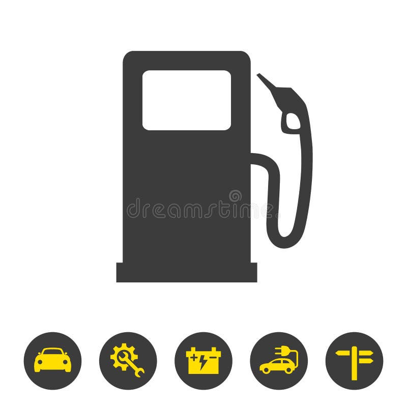Fuel Icon on White Background. Stock Illustration - Illustration of ...