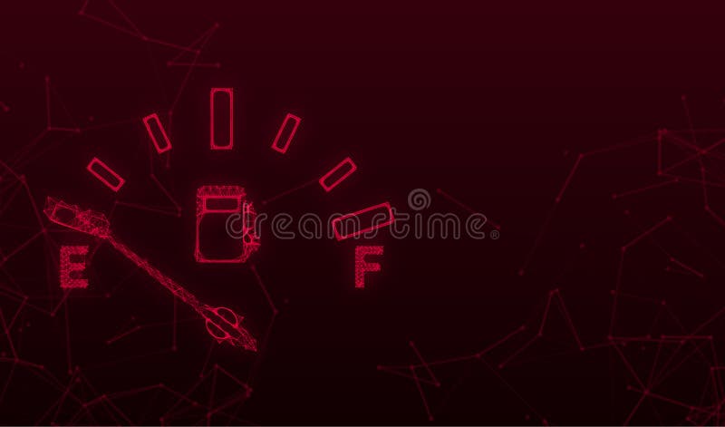 Fuel Indicator. Illustration on Black Background for Design ,Empty ...