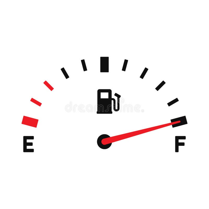 Fuel Indicator Panel on White Background. Vector Stock Vector ...
