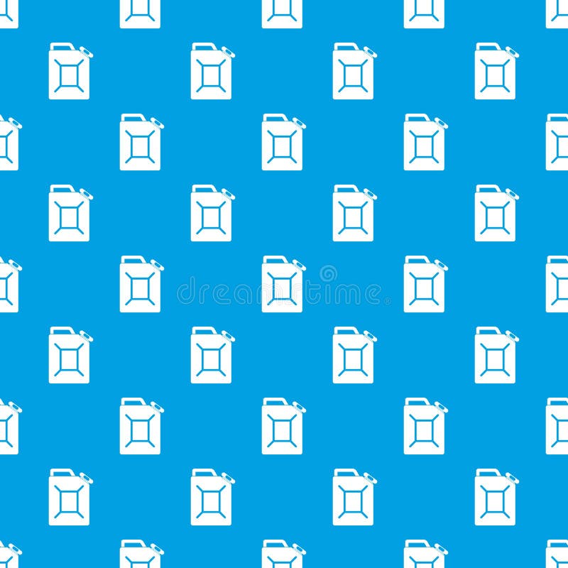 Fuel Jerrycan Pattern Seamless Blue Stock Vector - Illustration of ...