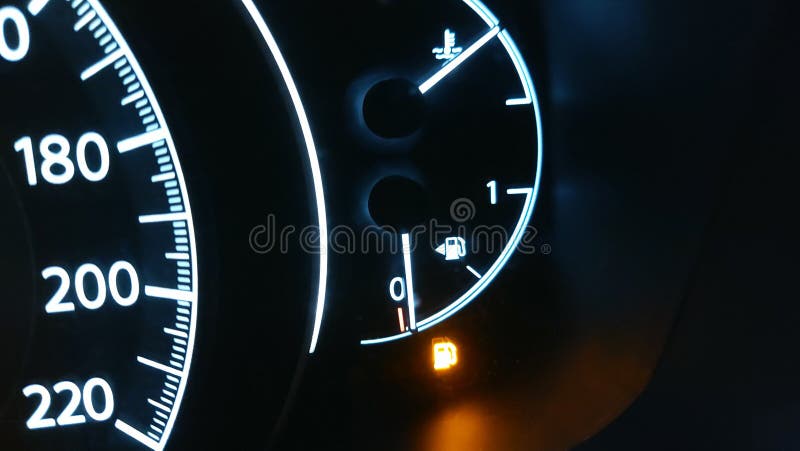 The Fuel Level Icon is Lit on the Dashboard in the Car Stock Image ...