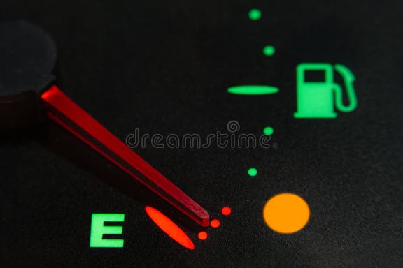 Fuel Level Indicator in Reserve, without Fuel. Fuel Empty Stock Photo ...