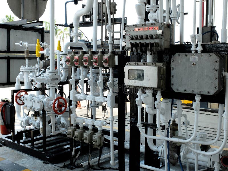 Fuel Loading Controller in Fuel Terminal Stock Photo - Image of ...
