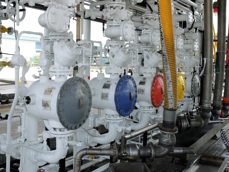 Fuel Loading System in Fuel Terminal Stock Photo - Image of loading ...