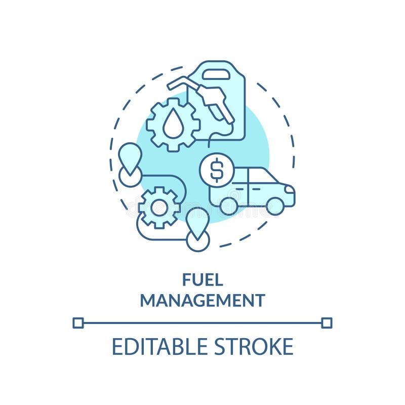 Fuel Management Soft Blue Concept Icon Stock Vector - Illustration of ...