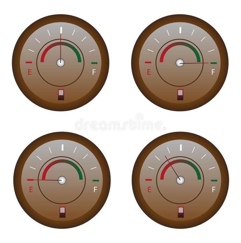 Fuel Meter Icons Set stock illustration. Illustration of icons - 43447802
