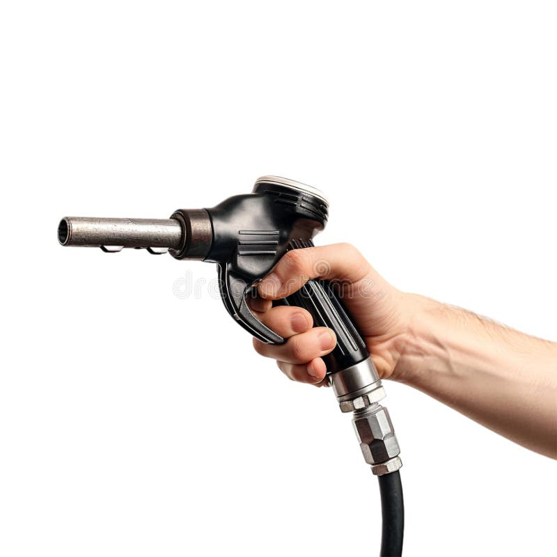 Fuel Nozzle in Hand on Transparent Background - Ai Generated Stock ...