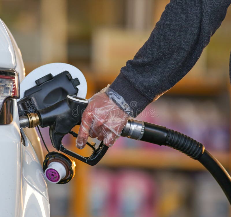 Fuel Nozzle in Pouring To Car. Stock Image - Image of generation, fire ...