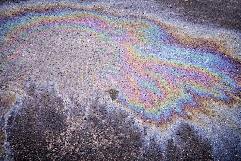 Fuel or Oil Texture on Wet Asphalt Stock Image - Image of drip, spot ...