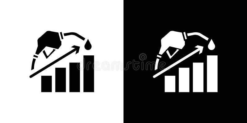 Fuel Price Increase Icon Isolated Flat Vector in Outline Stock ...