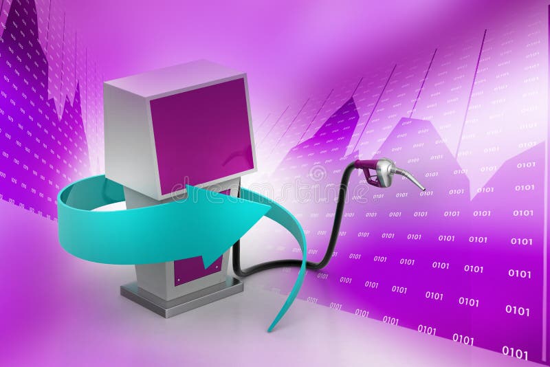 Fuel pump with arrow stock illustration. Illustration of auto - 75143565