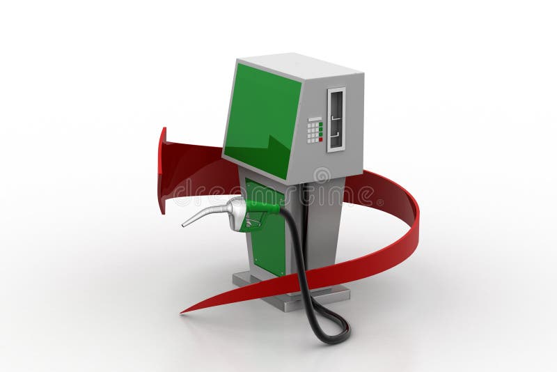 Fuel pump with arrow stock illustration. Illustration of auto - 75143565
