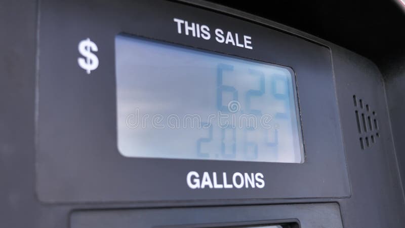 Fuel pump in station stock video. Video of filling, inflation - 249496183