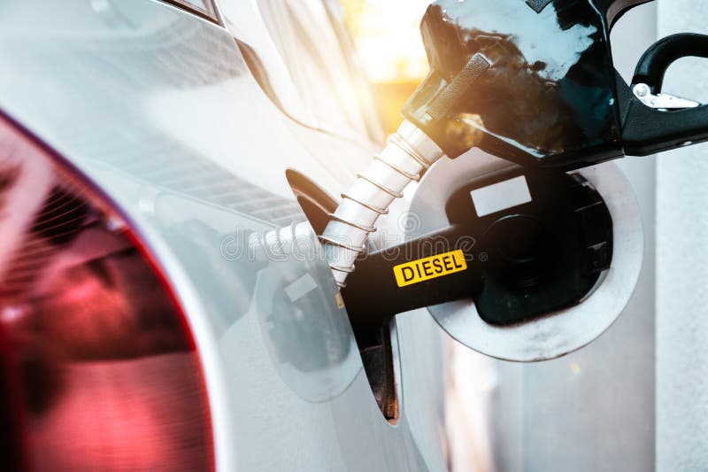 Fuel Pump Fill a Tank of a Car in a Station Stock Photo - Image of ...