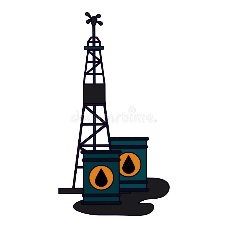 Fuel pump refinery stock vector. Illustration of pump - 136712485