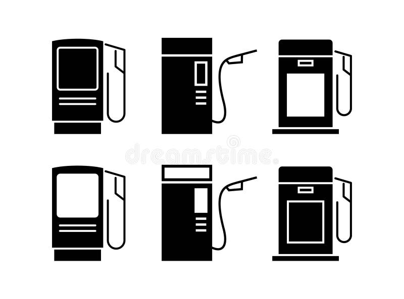 Fuel Pump Icon Set. Vector Illustration. Stock Illustration ...