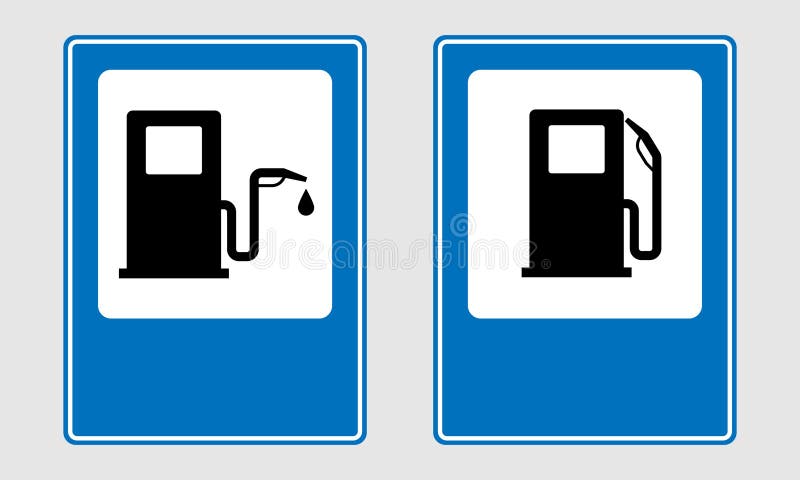 Fuel Pump Signs Vector Illustration Stock Illustration - Illustration ...