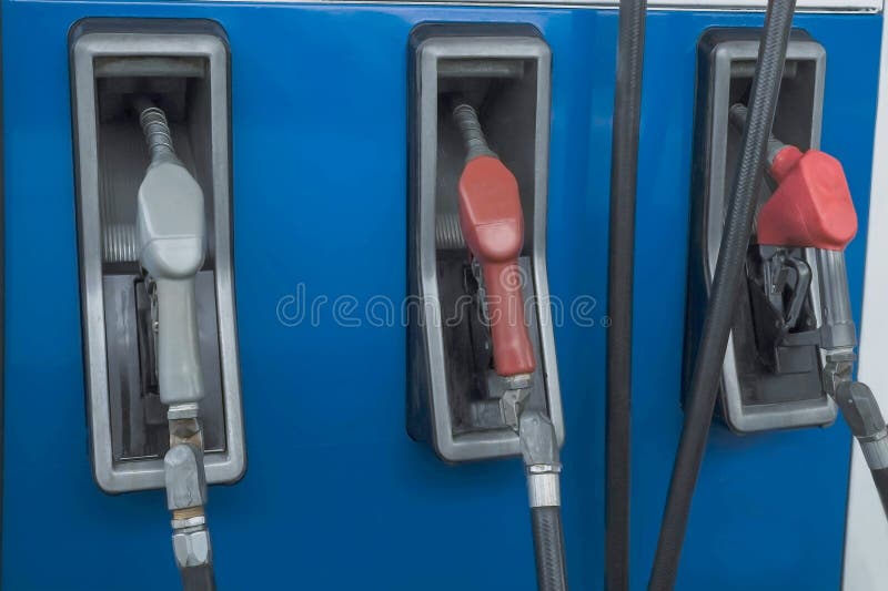 Fuel Pumps stock photo. Image of three, gasoline, fuel - 81946212