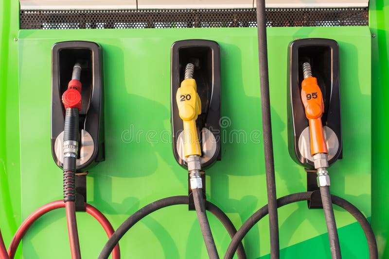 Fuel Pumps at a Gas Station Stock Image - Image of gallon, energy ...