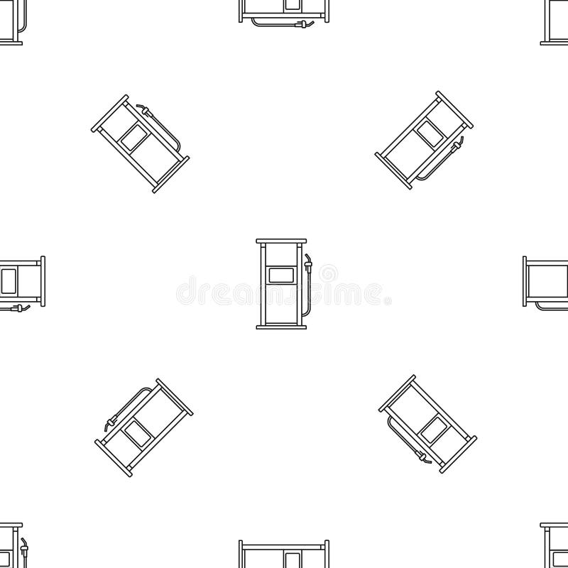 Fuel Refill Stand Pattern Seamless Vector Stock Vector - Illustration ...