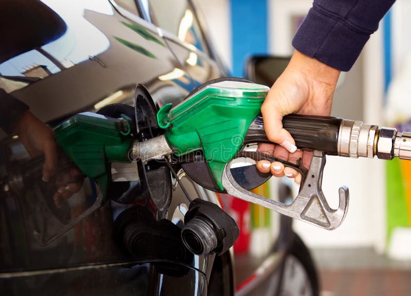 Woman Refueling Car with LPG Gas Stock Image - Image of refueling, fuel ...