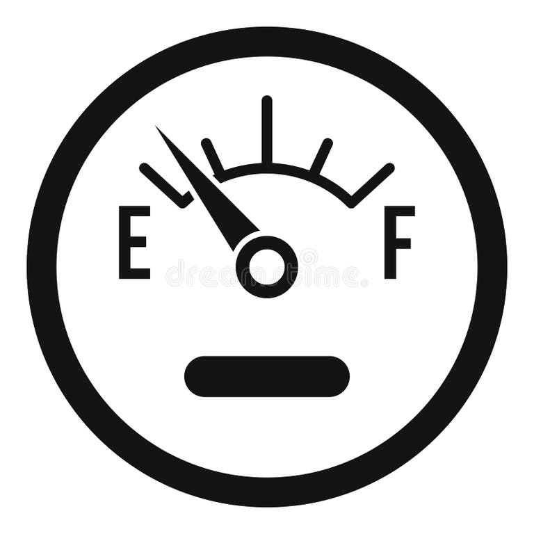 Fuel Sensor Icon, Simple Style Stock Vector - Illustration of black ...