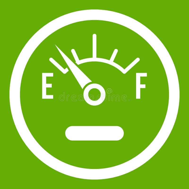 Fuel sensor icon green stock vector. Illustration of engine - 109782627