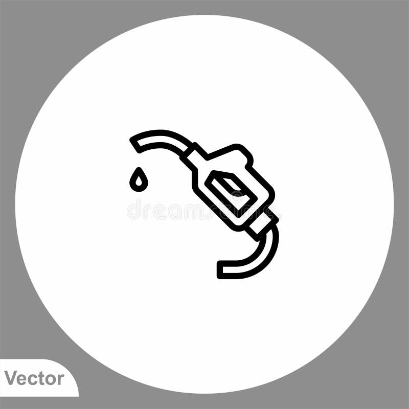 Fuel Station Vector Icon Sign Symbol Stock Vector - Illustration of ...