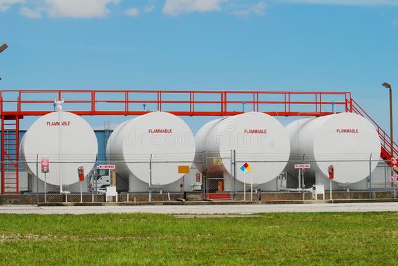 Fuel storage tanks stock image. Image of industrial, tank - 5588843