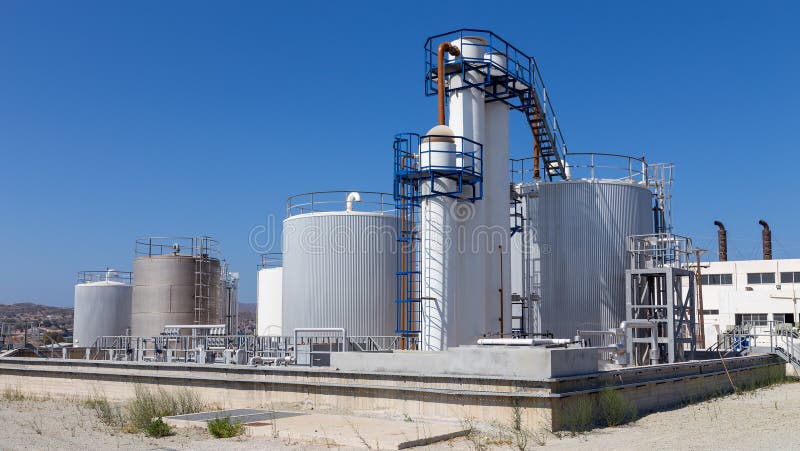 Fuel Storage Tanks in Industry Stock Image - Image of huge, diesel ...