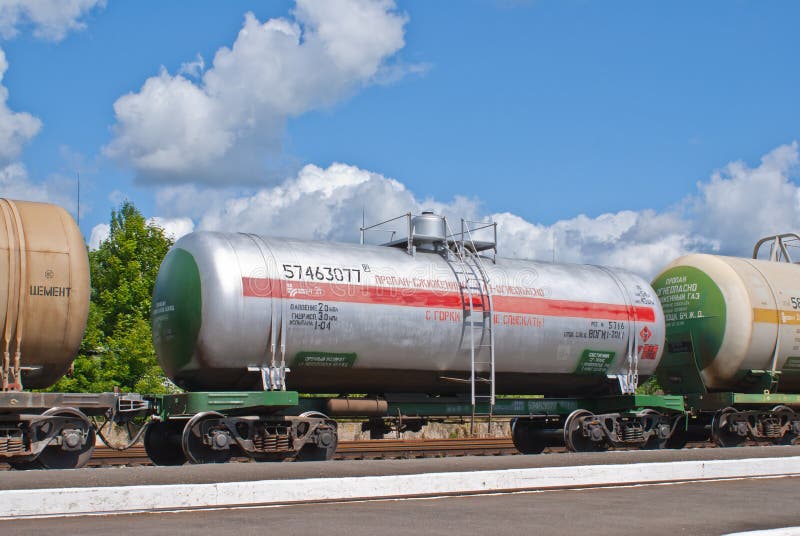 Propane Truck Tanker and Propane Tank Stock Image - Image of energy ...