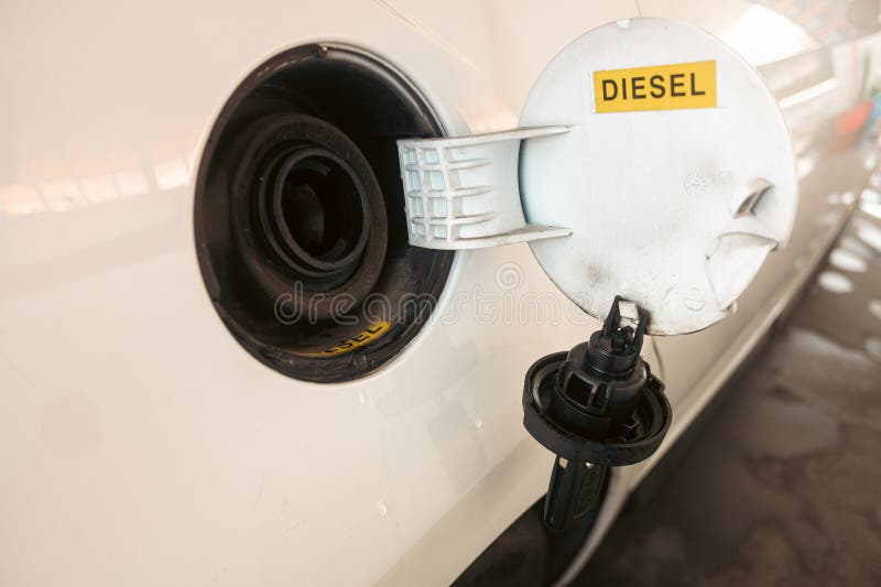 Fuel Tank Cap of a Diesel Car Stock Image - Image of fueling ...