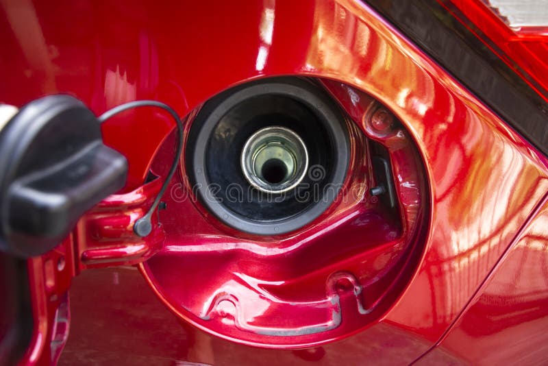 Fuel tank cap is open stock image. Image of petroleum - 217287119