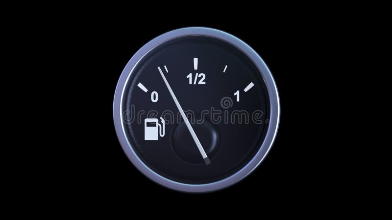 Fuel Tank Sensor at Zero with Alpha Channel Stock Video - Video of ...