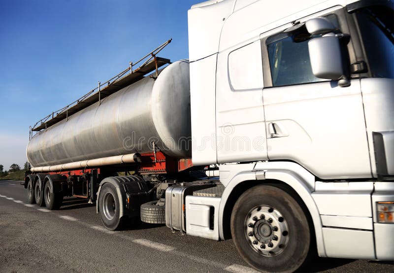 Fuel tanker truck stock photo. Image of delivery, hazard - 19582214