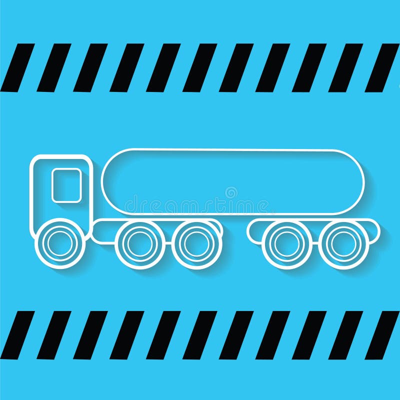 Fuel Tanker Truck. Vector Illustration Decorative Design Stock Vector ...