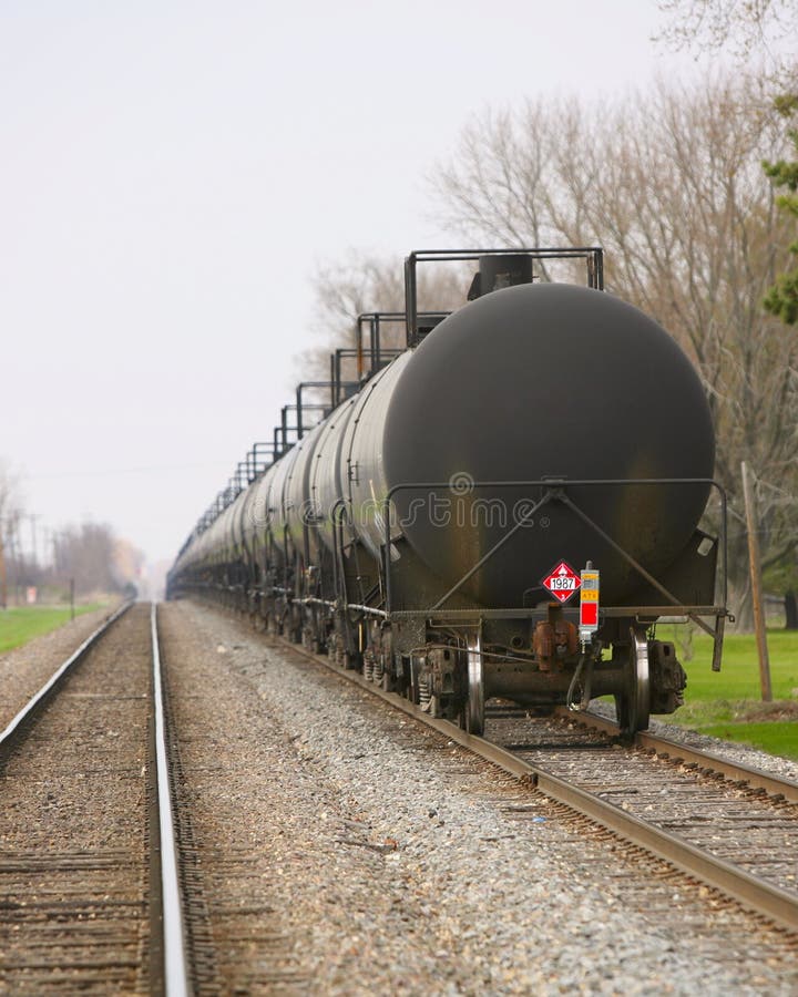 Fuel tankers stock photo. Image of tanker, rail, track - 4926004