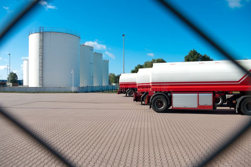 Fuel tanks stock photo. Image of blue, cylinder, distribution - 16467122